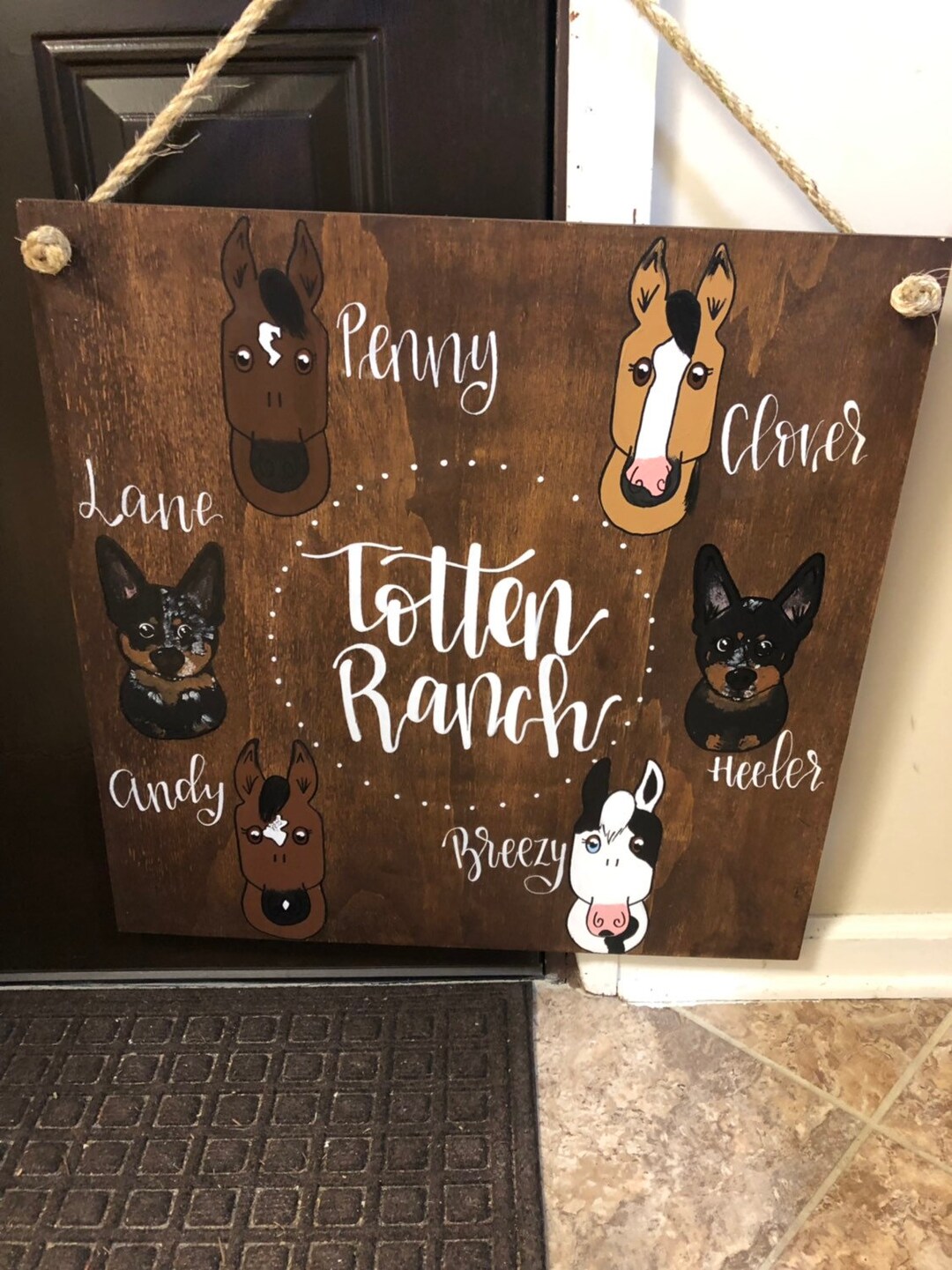 Hanging Custom Farm Sign - Etsy