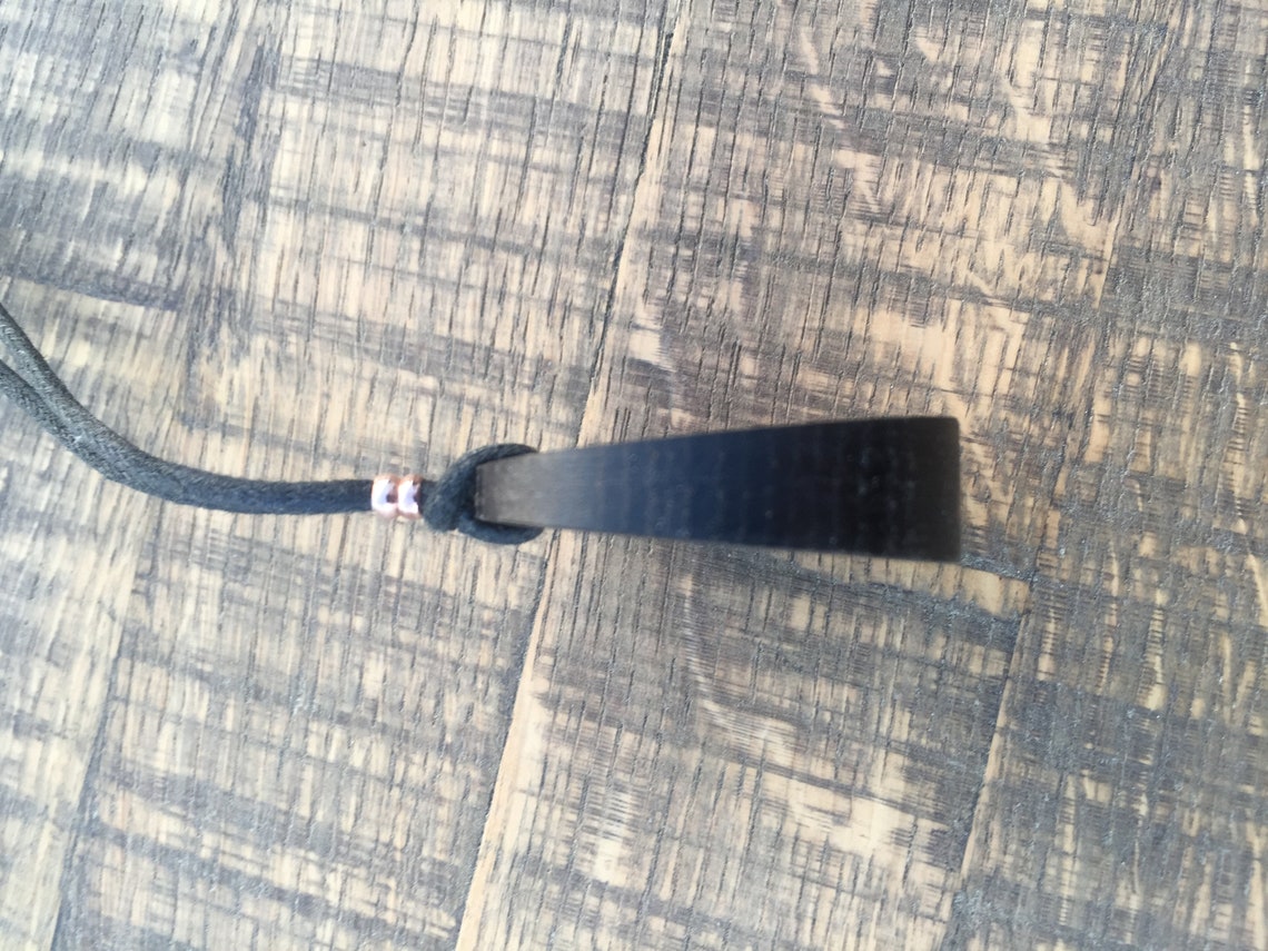 7000 Year Old Irish Bog Oak Necklace With Copper Inlay, Handcrafted ...