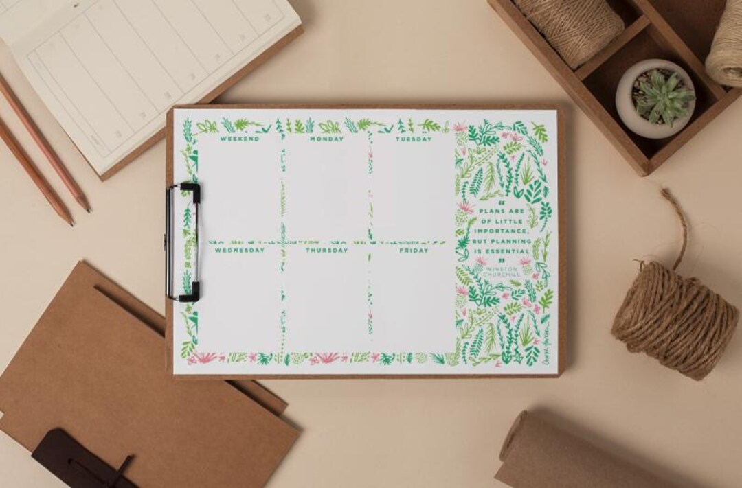 Floral Weekly Planner Printable: Motivational To-do List (a4/letter ...