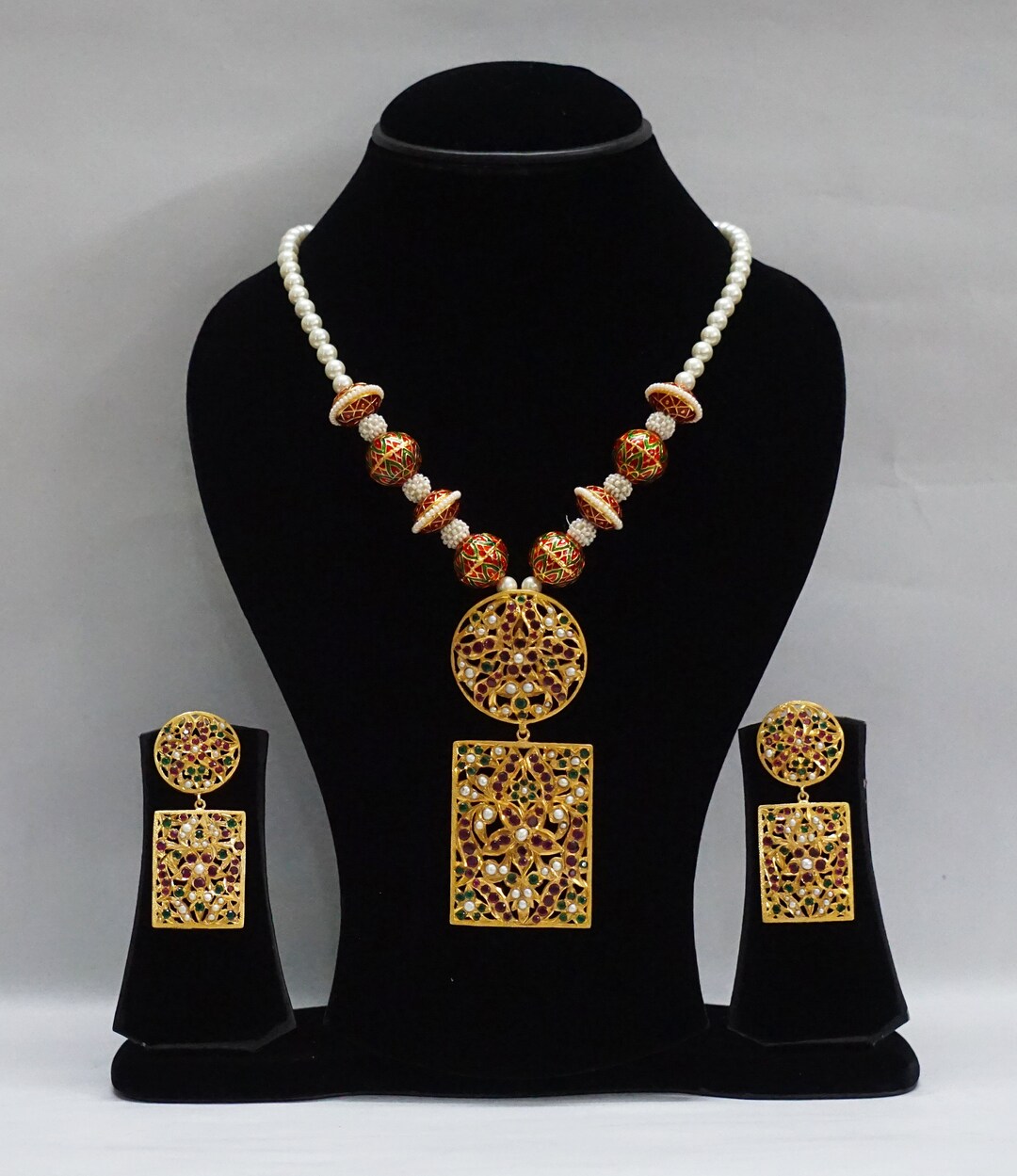 Silver Necklace Set for Women, Designer Aari Work Necklace Set With ...