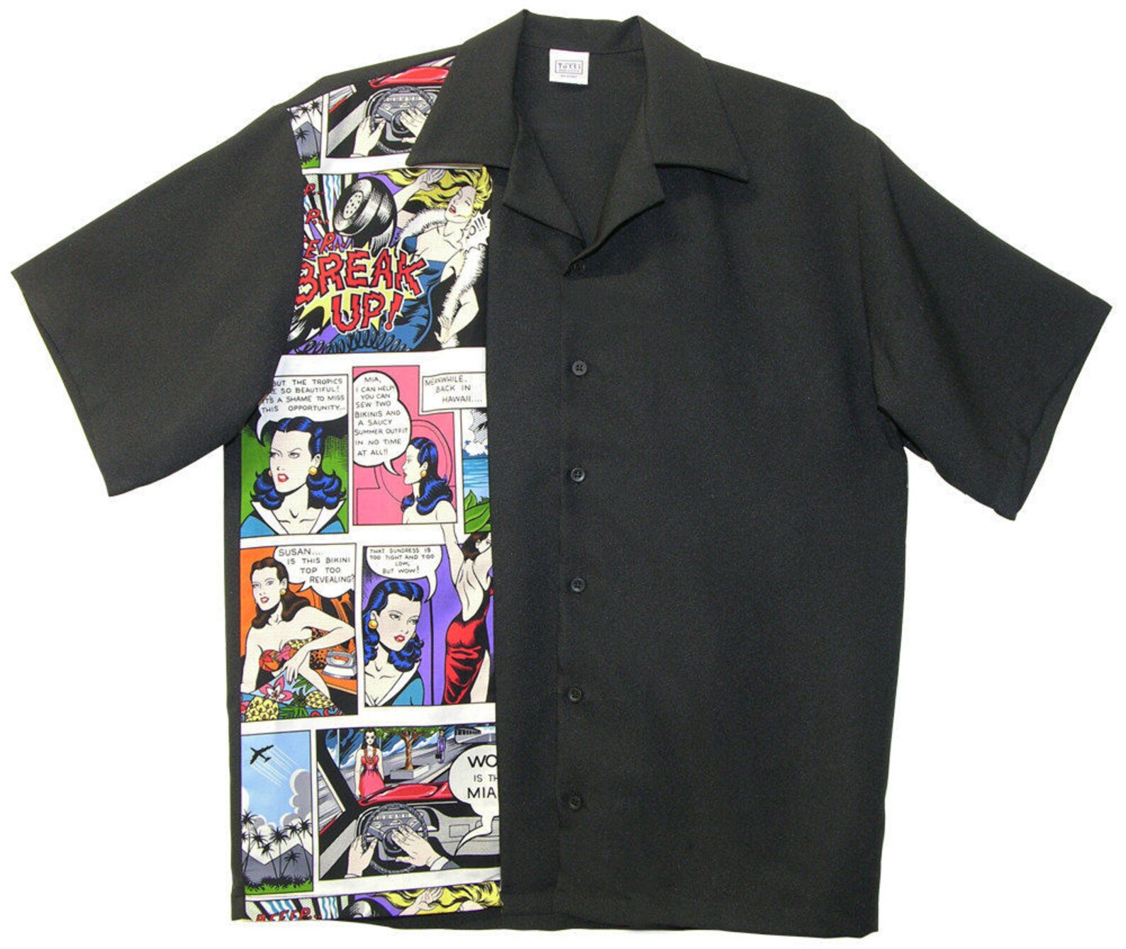 Casual Shirts Free Shipping Comic Strip Design - Etsy