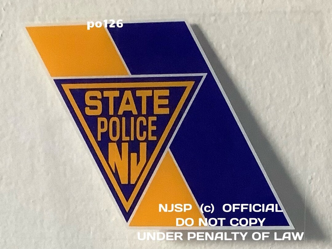 NJ NJSP New Jersey OFFICIAL State Police (inside Window Faces Outside ...