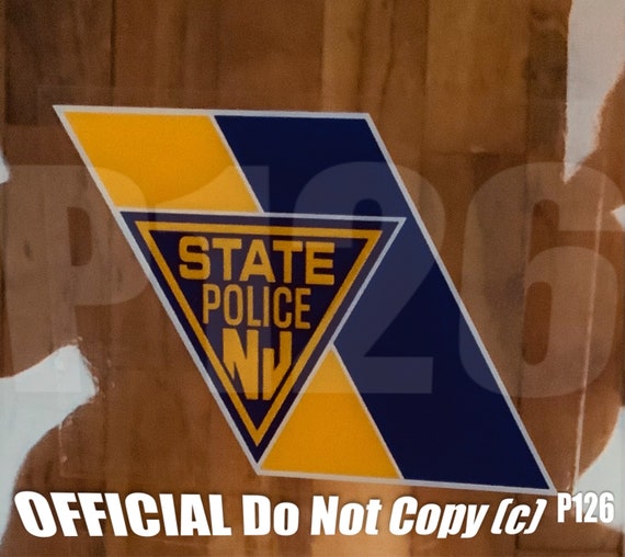 NJ NJSP New Jersey OFFICIAL State Police inside Window Faces - Etsy