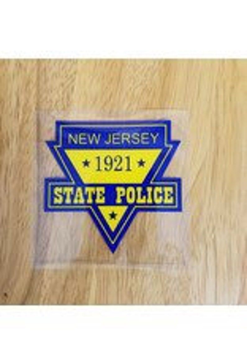NJ NJSP New Jersey OFFICIAL State Police (inside Window/faces Outside ...