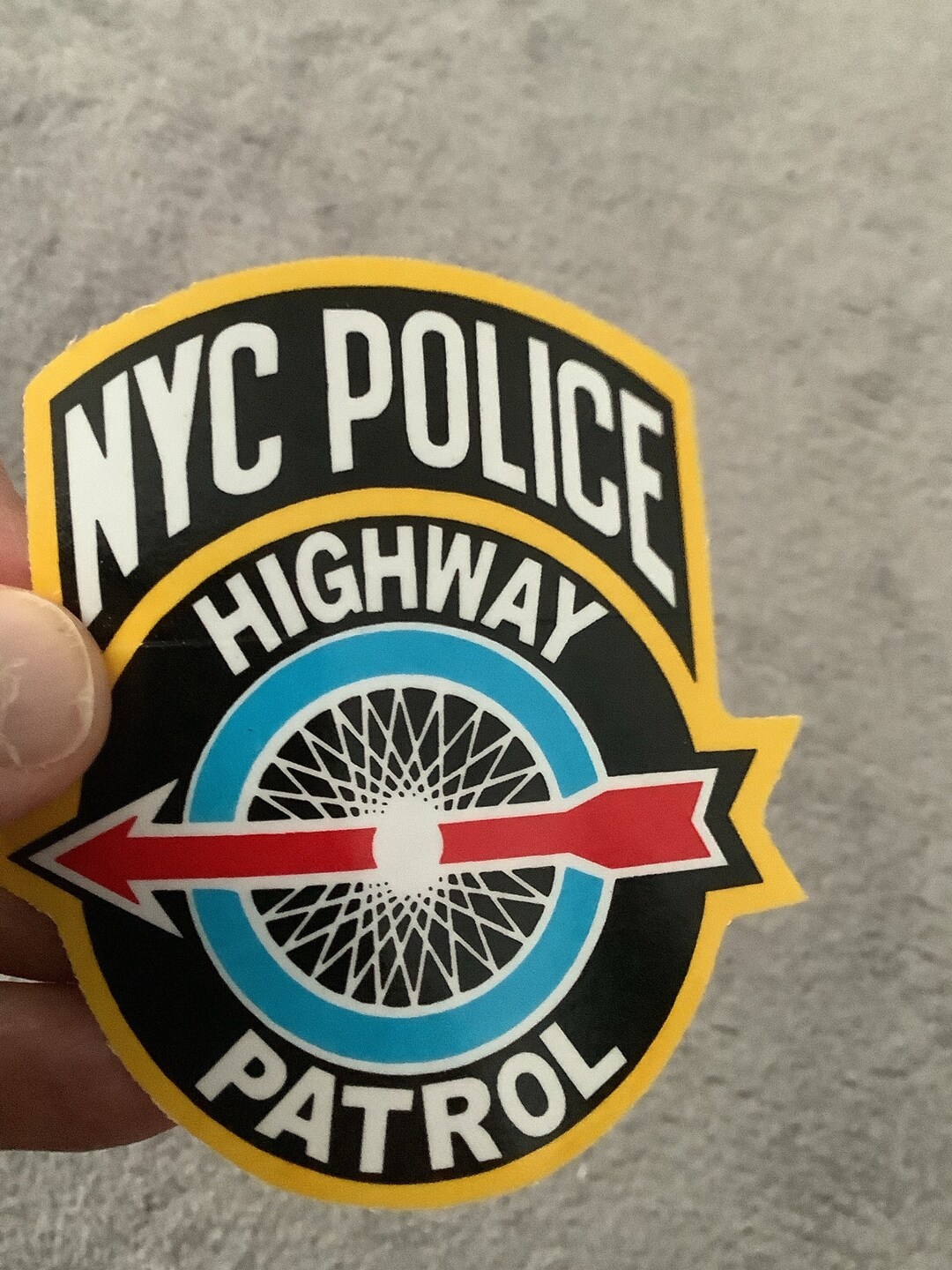 NYS NY City of New York Highway Patrol Police (1) Inside Window Faces ...