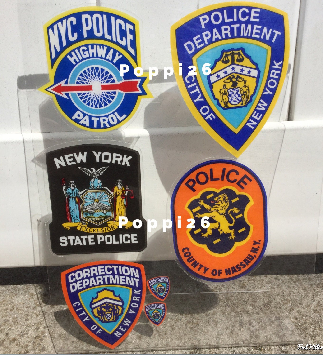 NYPD NYC 1 City of New York Police Department OFFICIAL Inside Window ...