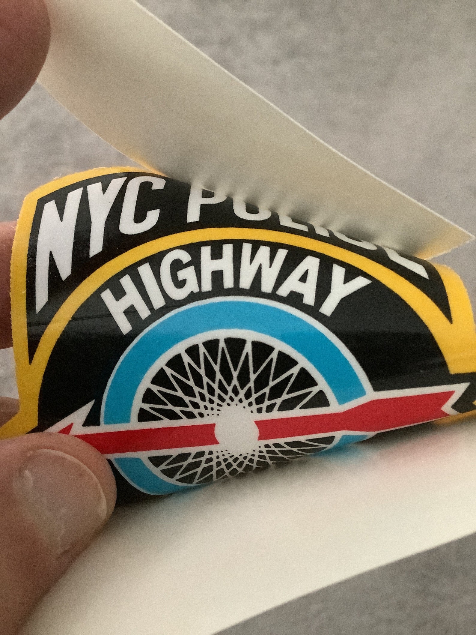 NYS NY City of New York Highway Patrol Police (1) Inside Window Faces ...