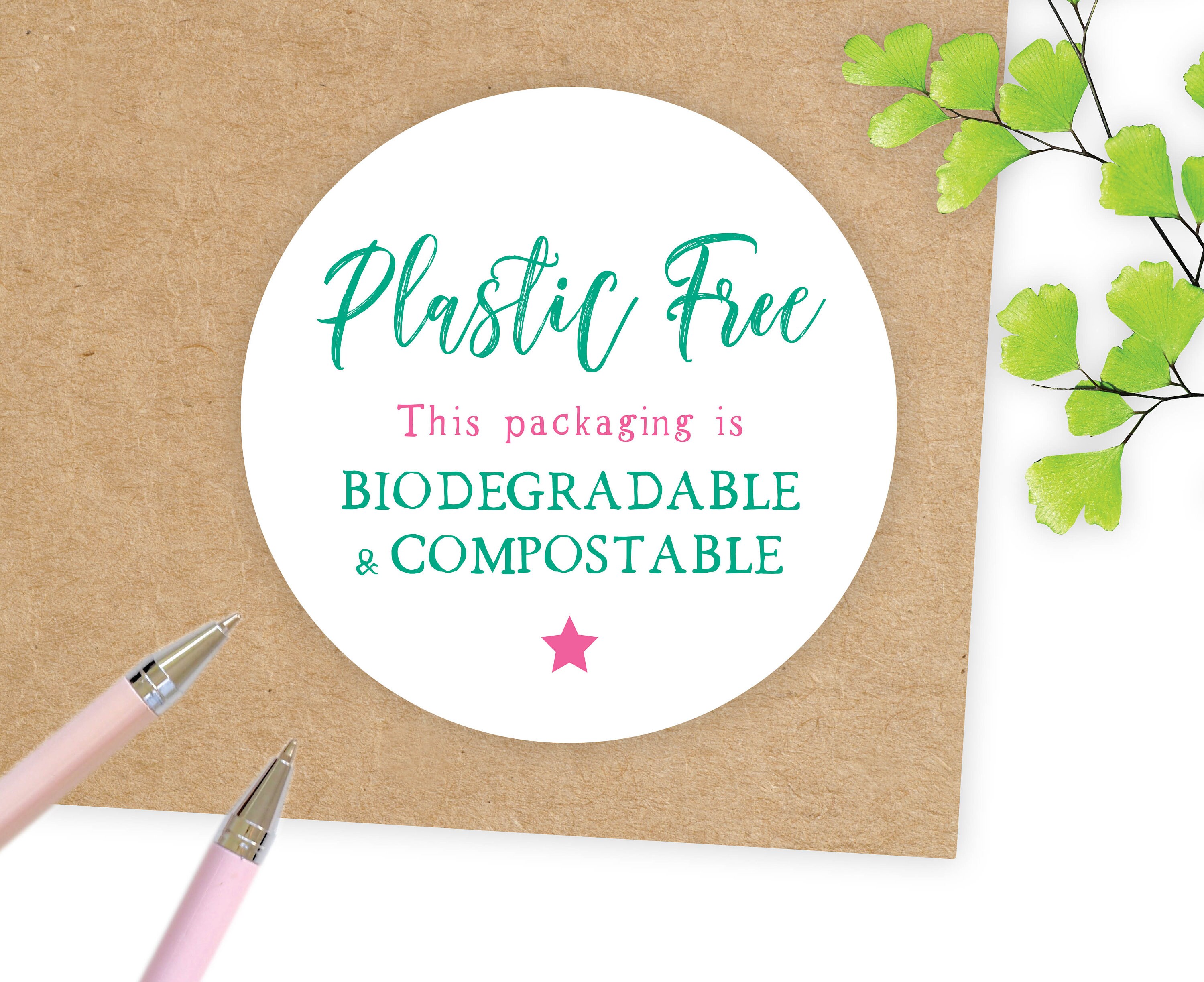 Eco Friendly Plastic Free Stickers / Biodegradable Labels ...
