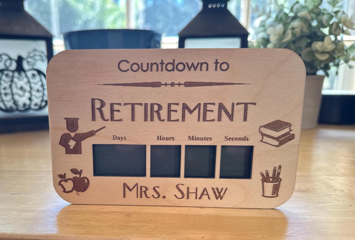 Retirement Countdown Clock - Etsy
