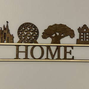 Laser Cut Birch Sign Celebrating the Four WDW Parks - Etsy