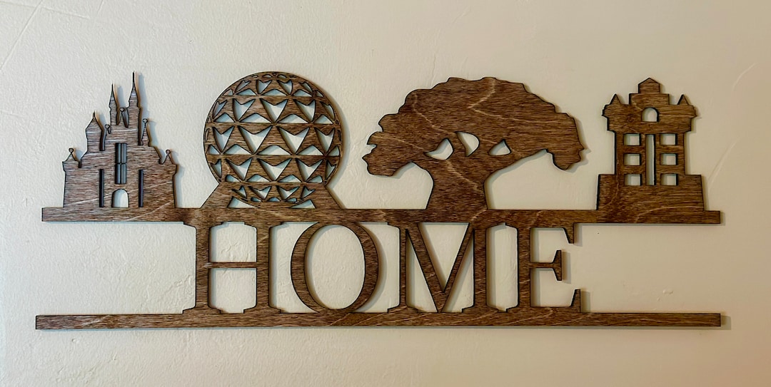 Laser Cut Birch Sign Celebrating the Four WDW Parks - Etsy
