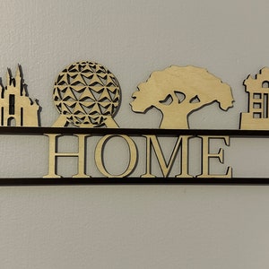 Laser Cut Birch Sign Celebrating the Four WDW Parks - Etsy