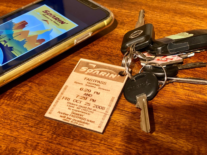 Fastpass Keychain for Your Favorite Ride - Etsy