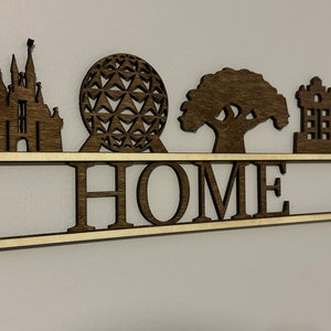 Laser Cut Birch Sign Celebrating the Four WDW Parks - Etsy