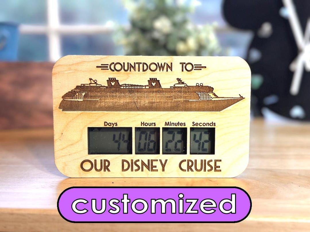 Countdown Clock for Your Next Disney Cruise WITH FAMILY NAME - Etsy