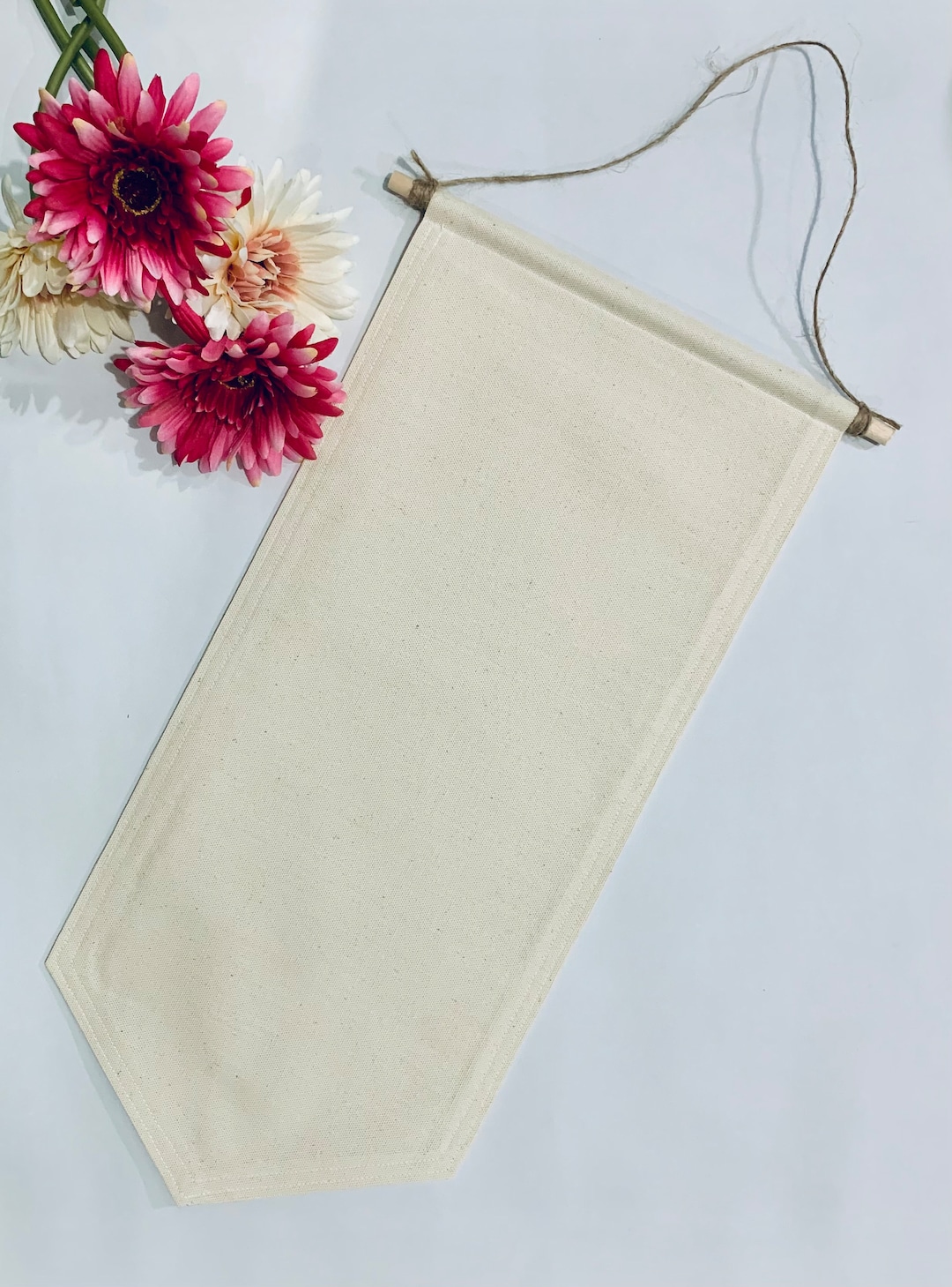 Long Flag Blank Banner Pennant for Hanging Plain Cotton Canvas Kids ...