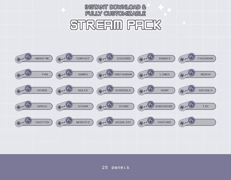 SNES Retro Twitch Overlay Pack Twitch Stream Pack Twitch | Etsy