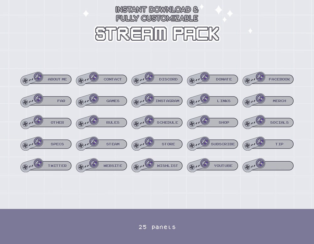 SNES Retro Twitch Overlay Pack Twitch Stream Pack Twitch - Etsy