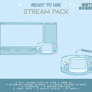 Retro Gameboy Advance Stream Pack Twitch Stream Pack Twitch Overlay ...