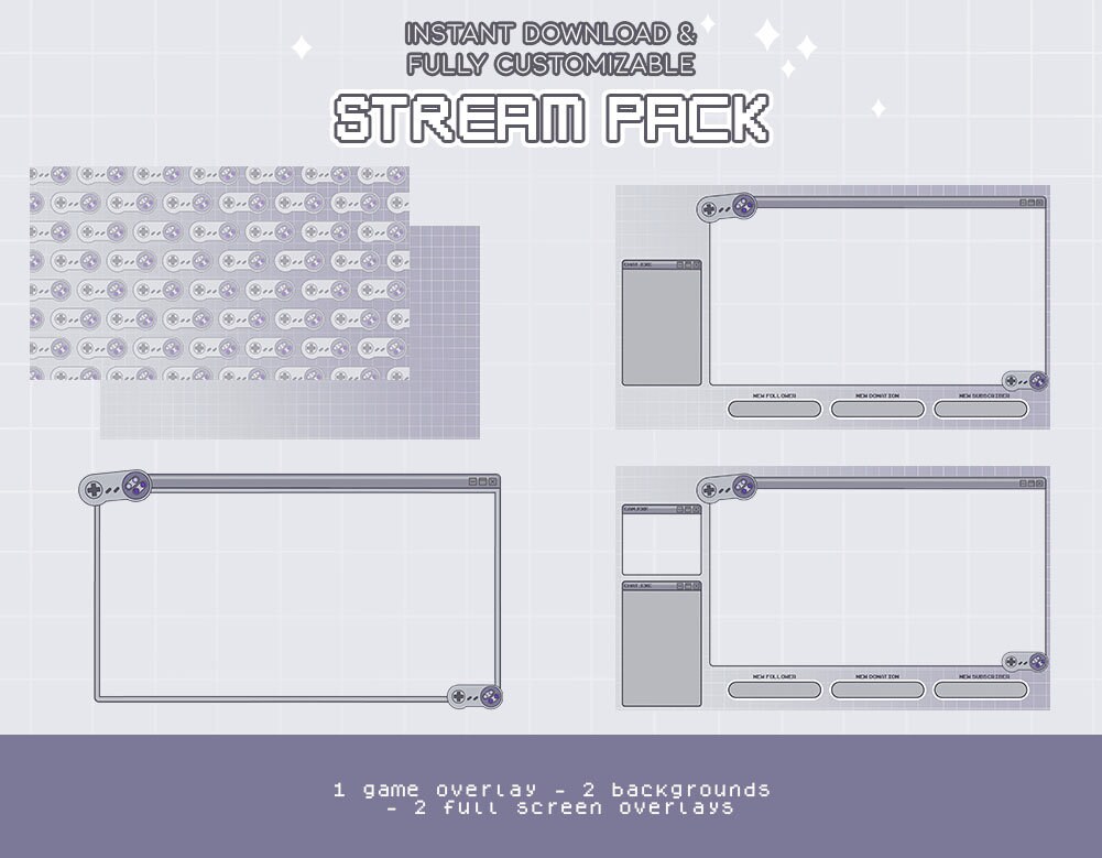 SNES Retro Twitch Overlay Pack Twitch Stream Pack Twitch - Etsy