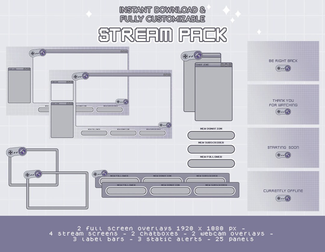SNES Retro Twitch Overlay Pack Twitch Stream Pack Twitch - Etsy