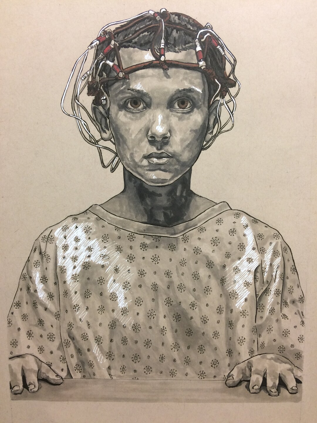 Stranger Things Eleven Portrait Original Artwork - Etsy