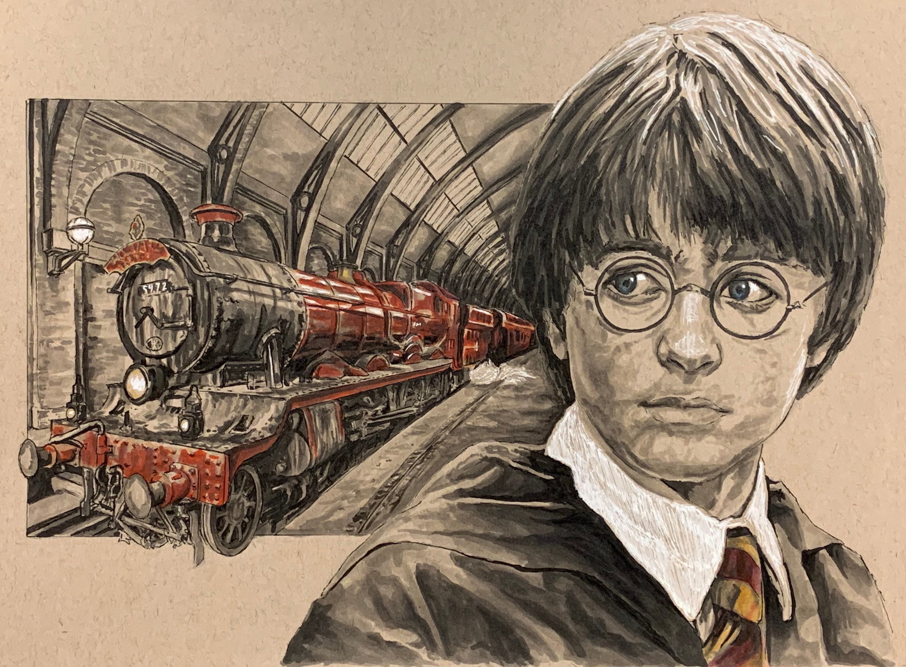 Hogwarts Train Drawing