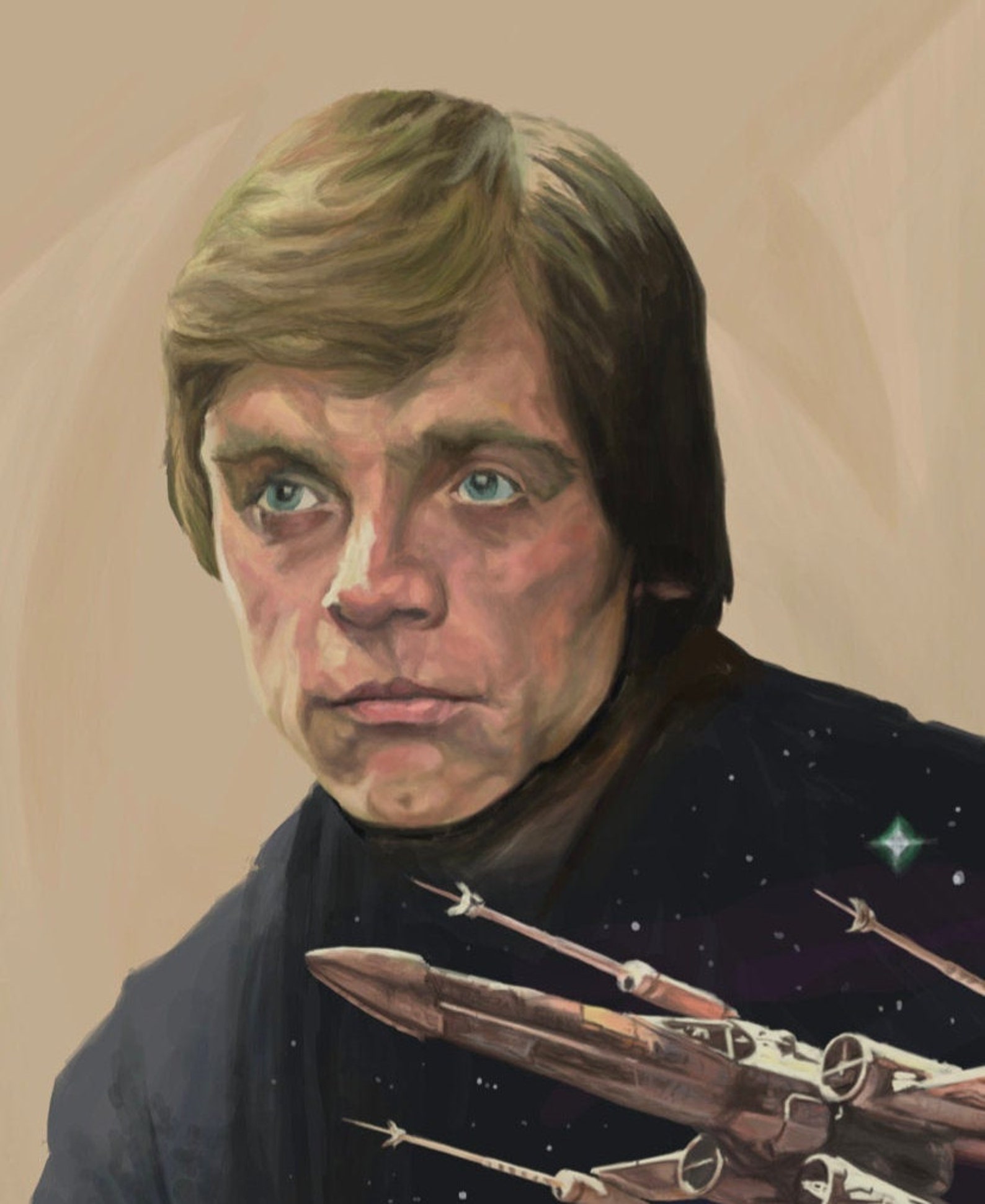 Luke Skywalker X-wings Original Fine Art Print by Benny Miller Art - Etsy