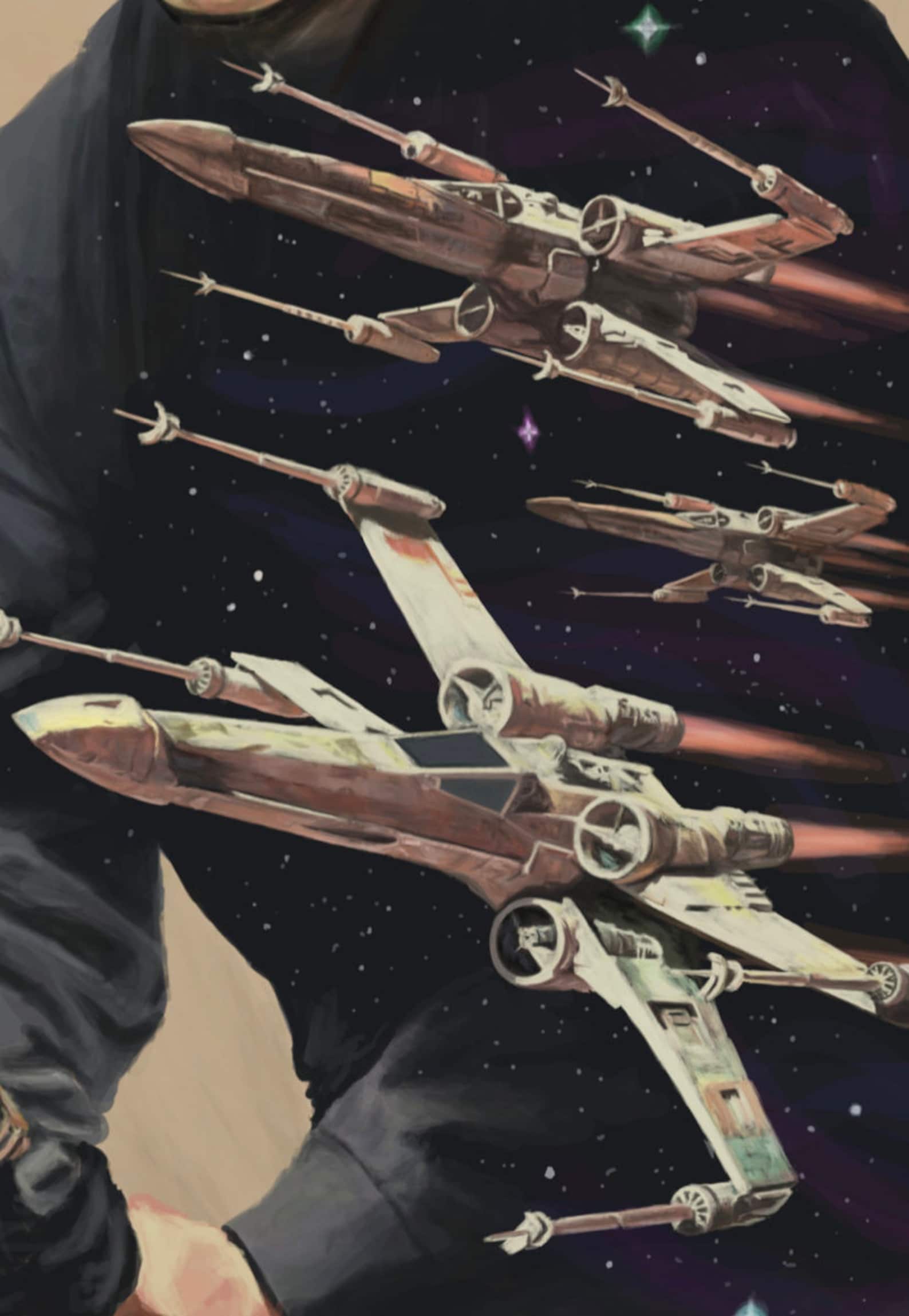 Luke Skywalker X-Wings Original Fine Art Print by Benny Miller | Etsy