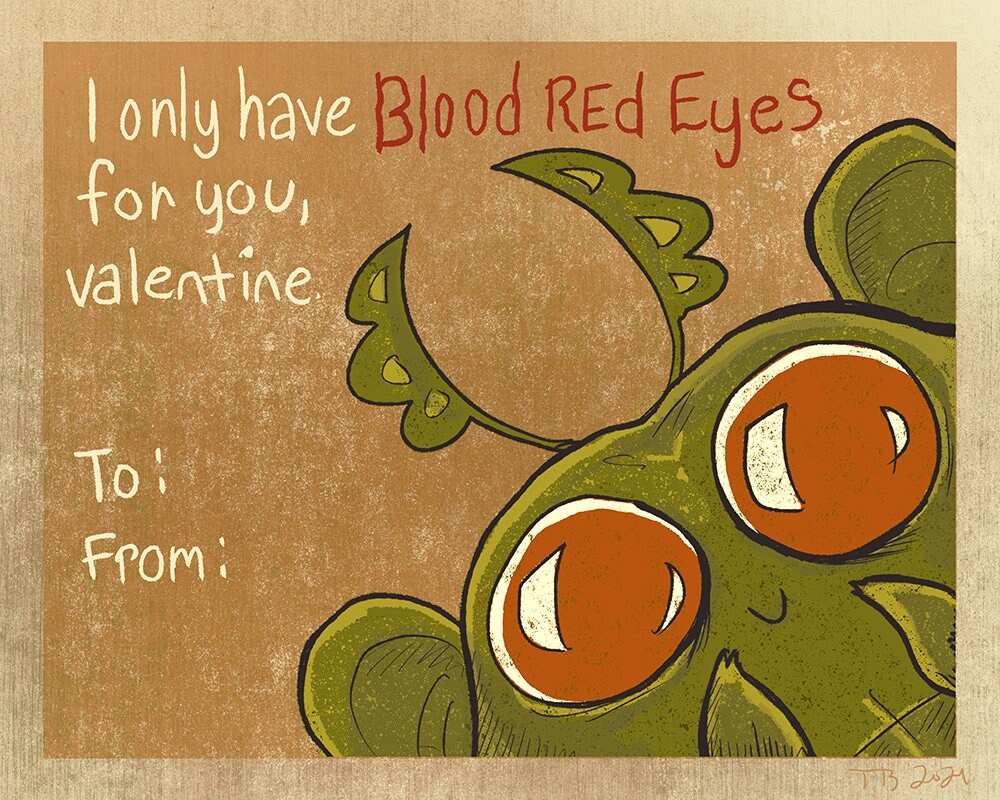 Mothman Valentine 10-pack - Etsy