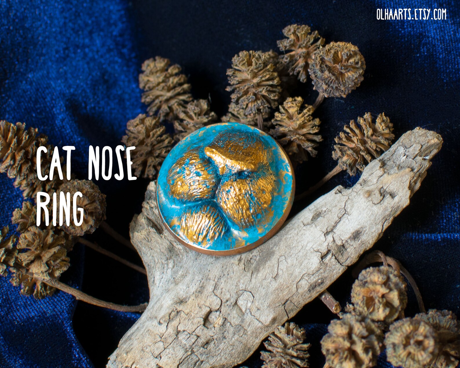 Golden Cat Nose Ring, Handmade Jewelry - Etsy
