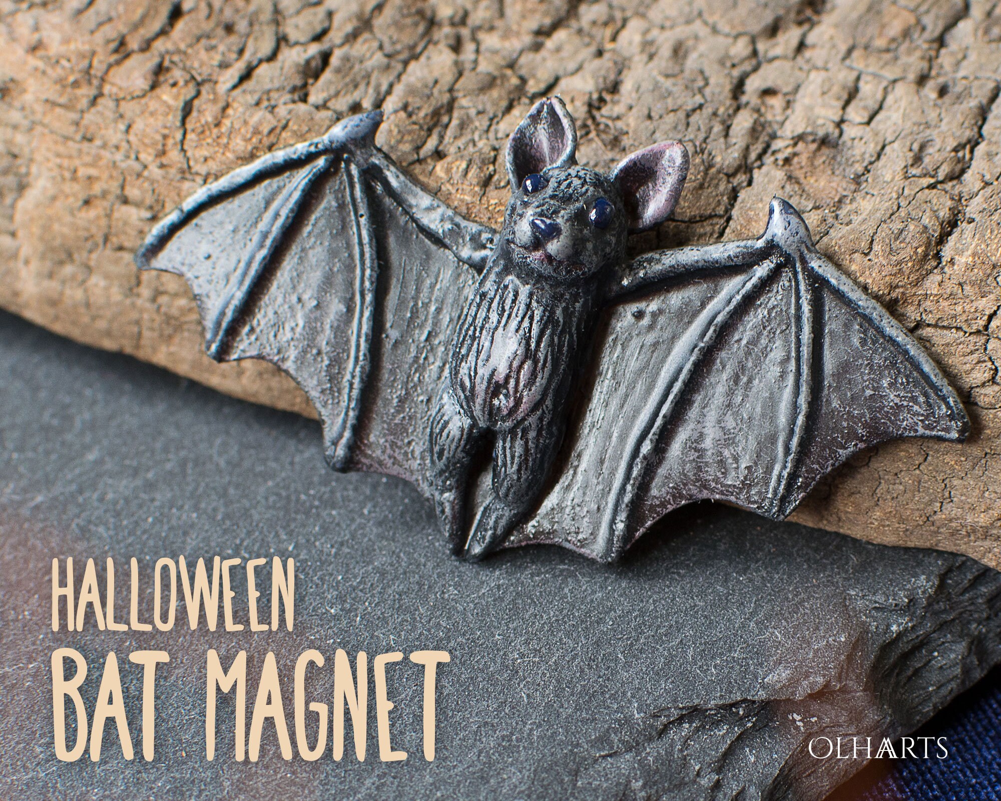 Halloween Flying Bat Magnet. Kitchen Office or Party Decor | Etsy