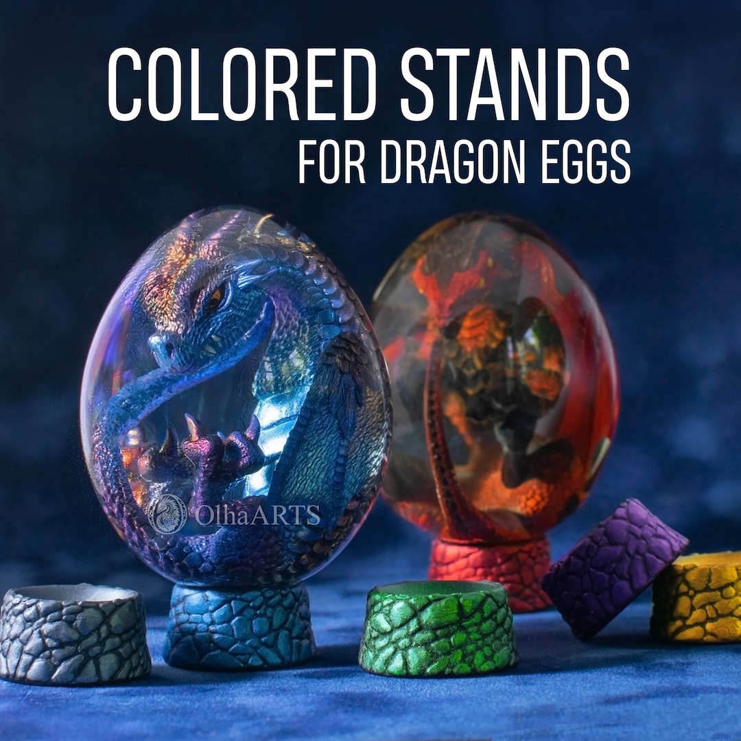 Small Stands for Dragon Eggs or Easter Eggs. Multi-colored Stands for ...