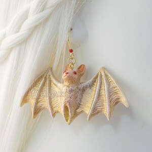 Realistic Albino Bat Earrings With Stainless Surgical Steel Hooks ...