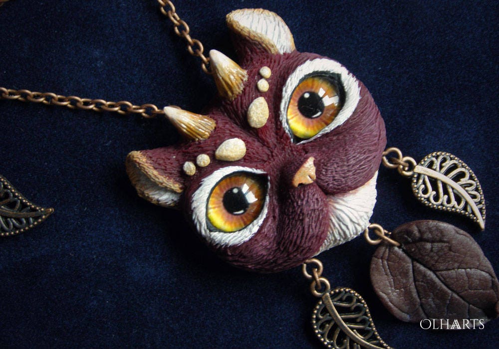 Gremlin Necklace Polymer Clay Little Animal Fantastic | Etsy