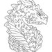 Dragon Head Printable Coloring Page for Kids and Adults. - Etsy