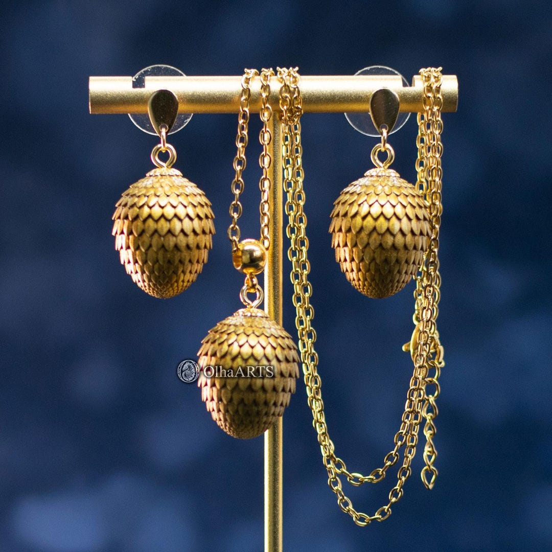 Jewelry Set With Golden Dragon Eggs - Etsy