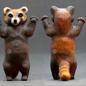 Red Panda - Realistic Figure of a Playing Red Panda, Standing on Its ...
