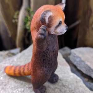Red Panda - Realistic Figure of a Playing Red Panda, Standing on Its ...
