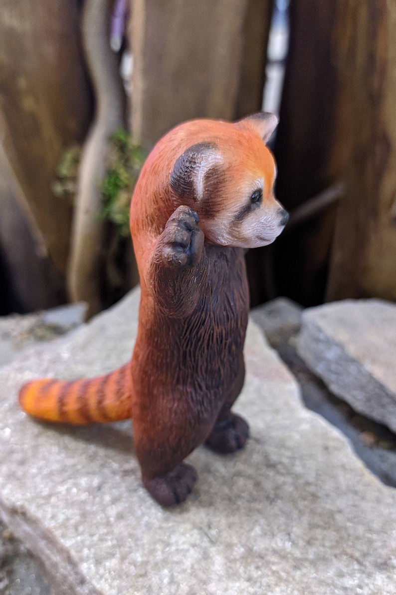 Red Panda - Realistic Figure of a Playing Red Panda, Standing on Its ...