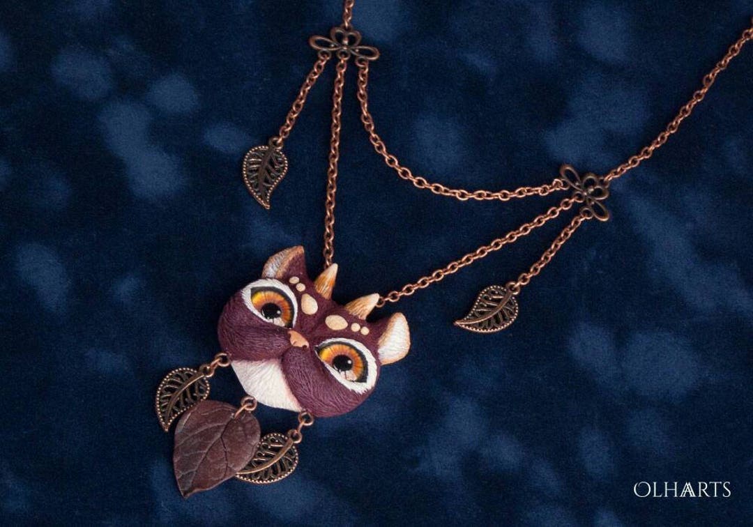 Gremlin Necklace, Polymer Clay, Little Animal, Fantastic Creature ...