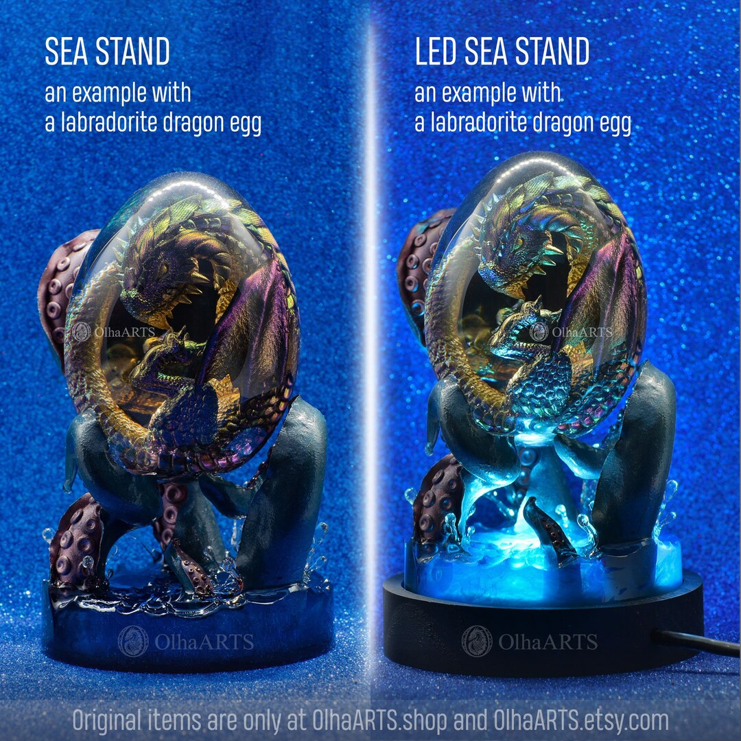 Decorative Sea Stand for Dragon Egg or Decorative Egg. LED Water ...