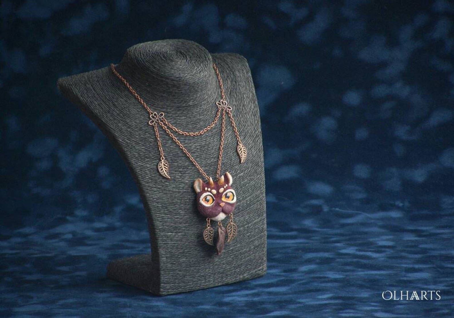 Gremlin Necklace Polymer Clay Little Animal Fantastic | Etsy