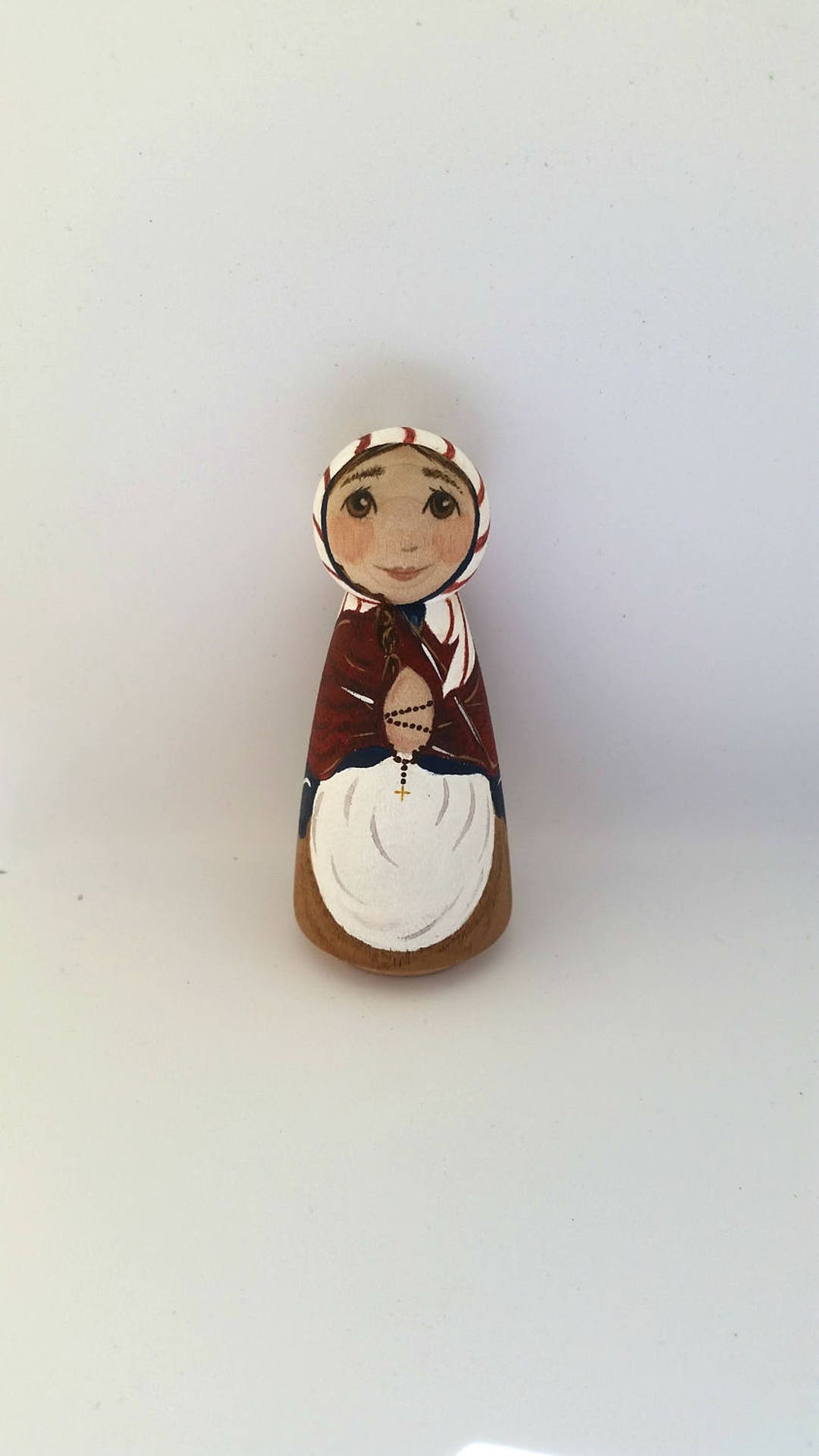 St Bernadette Wood Doll Made to Order - Etsy