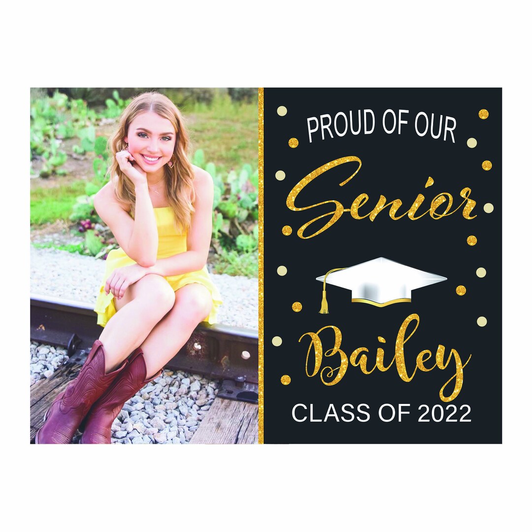 Senior Graduation Yard Sign Large 24x18 Senior Graduate Lawn Sign With ...