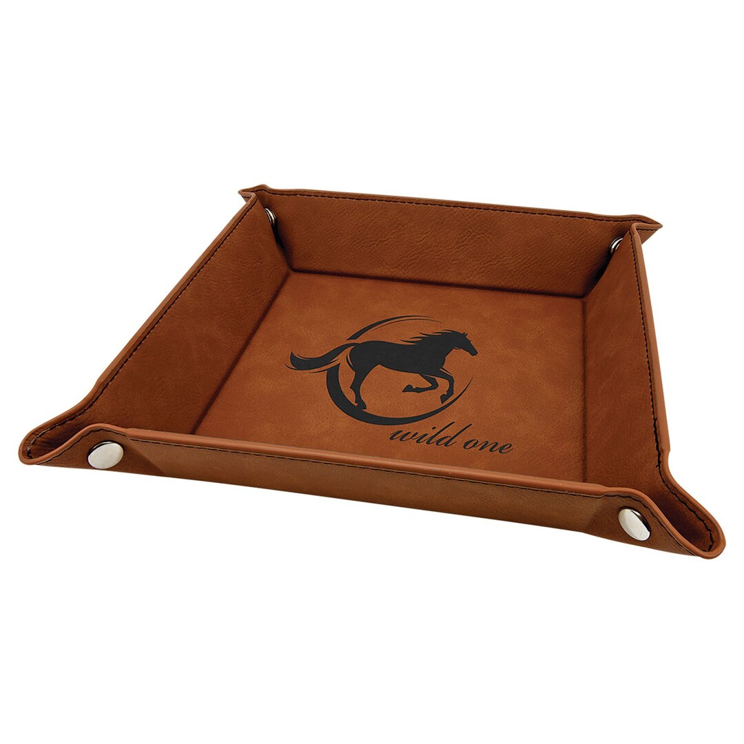 Custom Leather Valet Tray Personalized Catch All Tray Desk Organizer ...