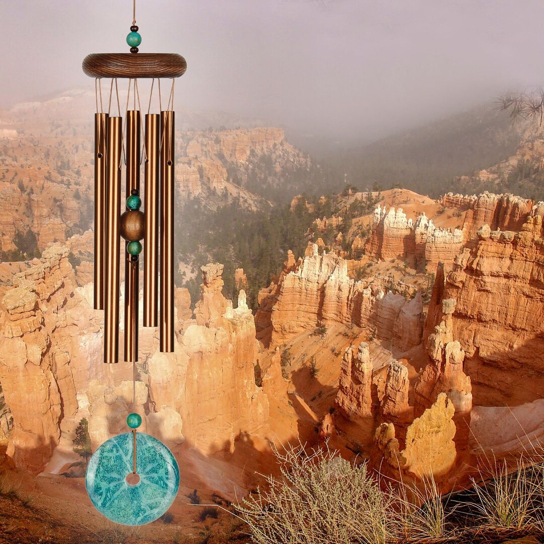16 Petite Turquoise Wind Chime by Woodstock Small Patio Wind Chimes ...