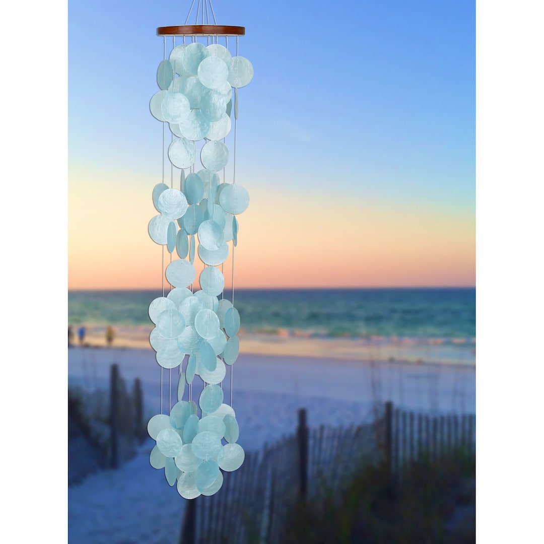 40 Capiz Shell Waterfall Wind Chime by Woodstock Patio - Etsy.de