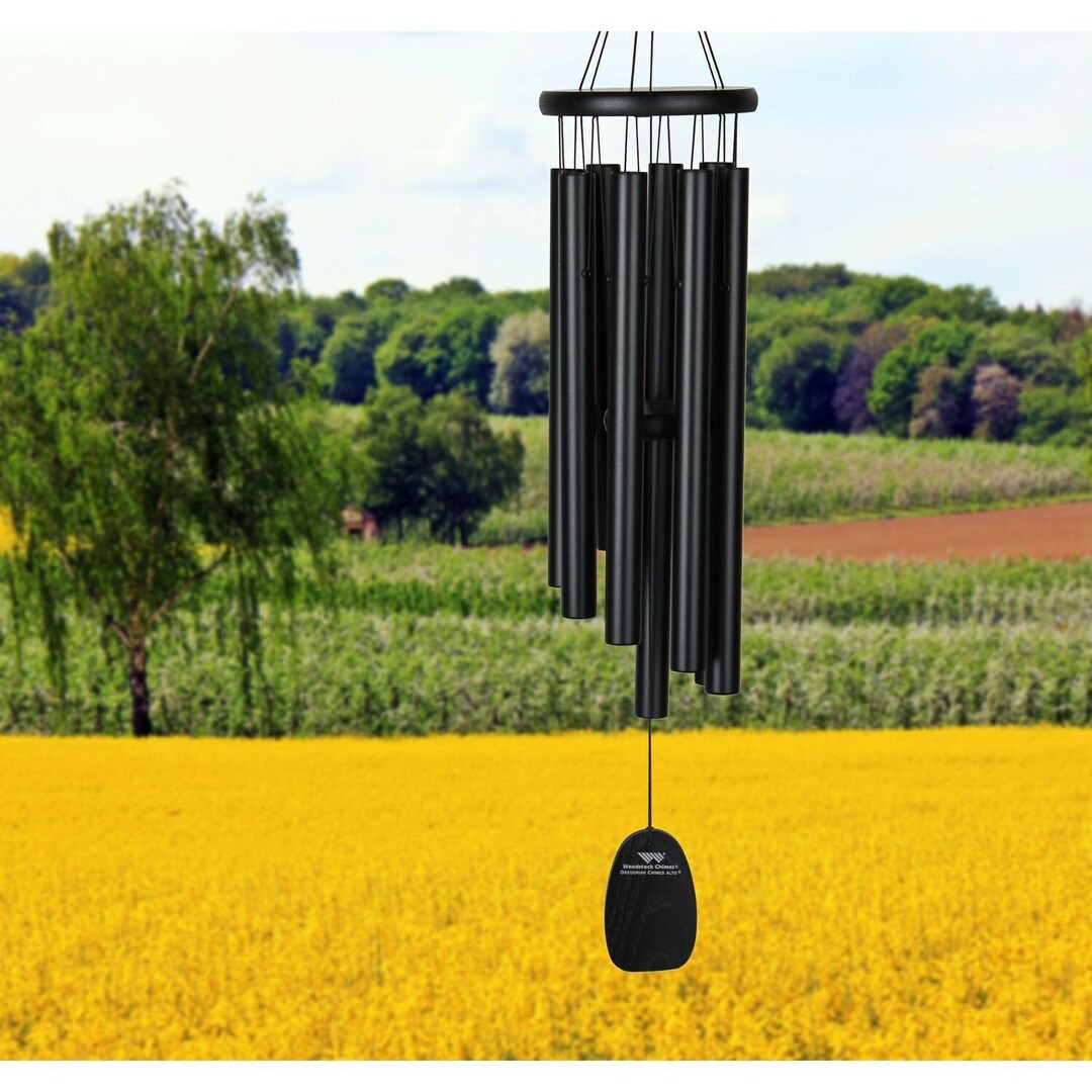 27 Black Gregorian Alto Wind Chime by Woodstock Outdoor Wind Chimes - Etsy