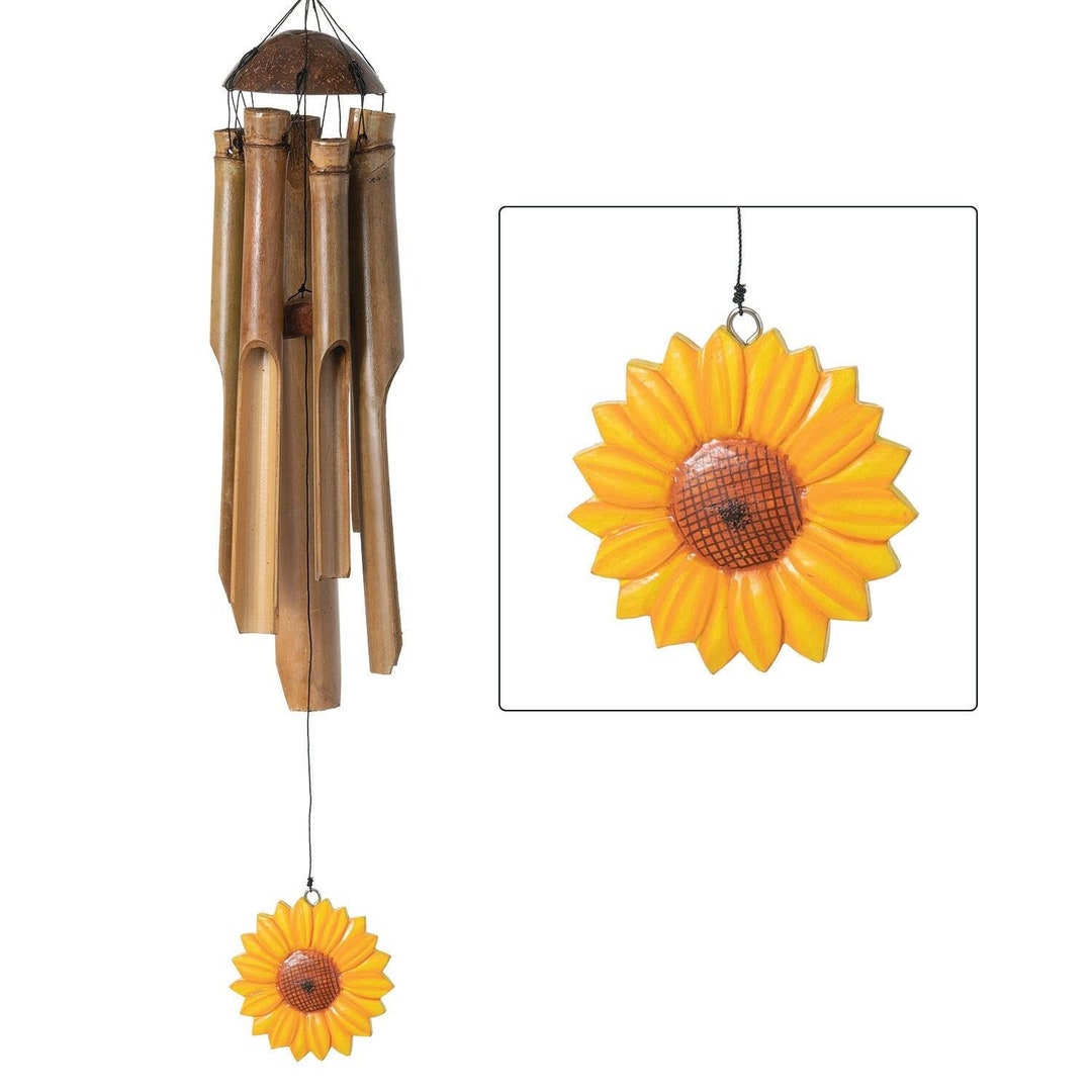 24 Sunflower Bamboo Wind Chime by Woodstock Outdoor Chimes Housewarming ...